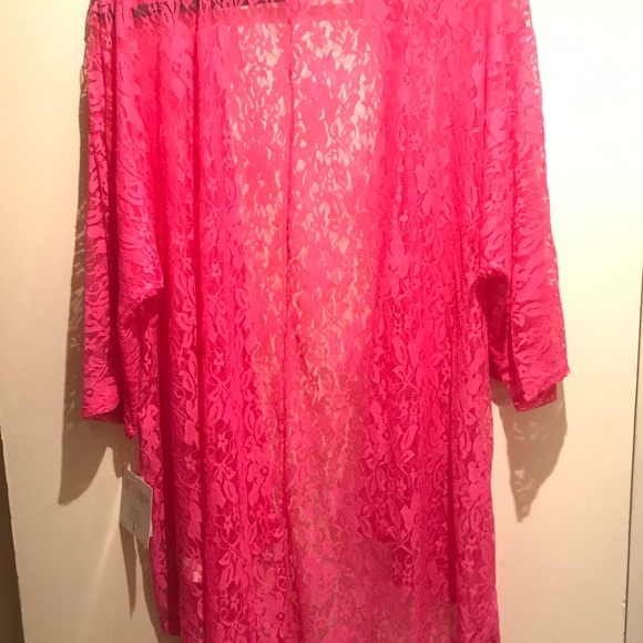 Sweaters | Llr Lindsay Size L Hot Pink Lace | Poshmark